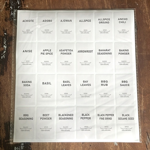 Kitchen | New In Package Spice Labels | Poshmark